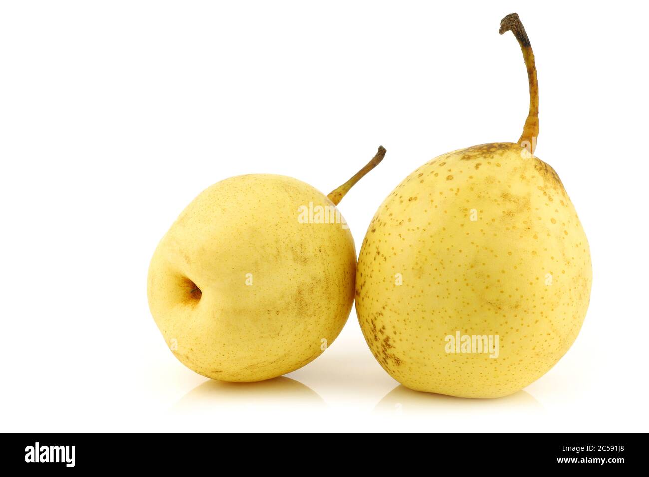 fresh nashi pears on a white background Stock Photo - Alamy