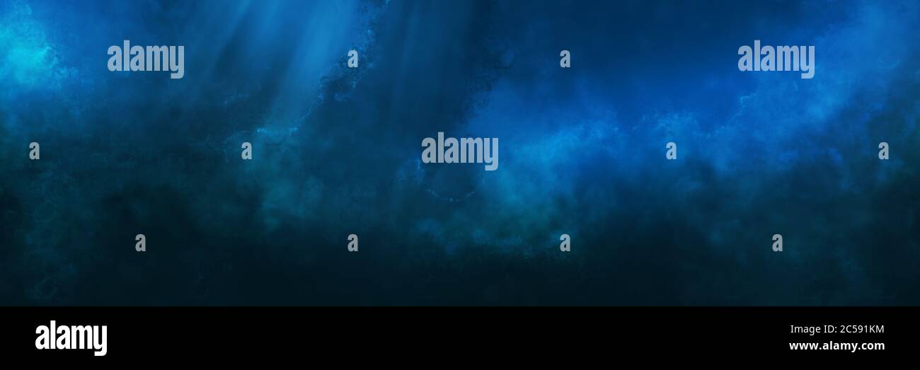 Digital Artwork. Sea colors in underwater panorama background Stock ...