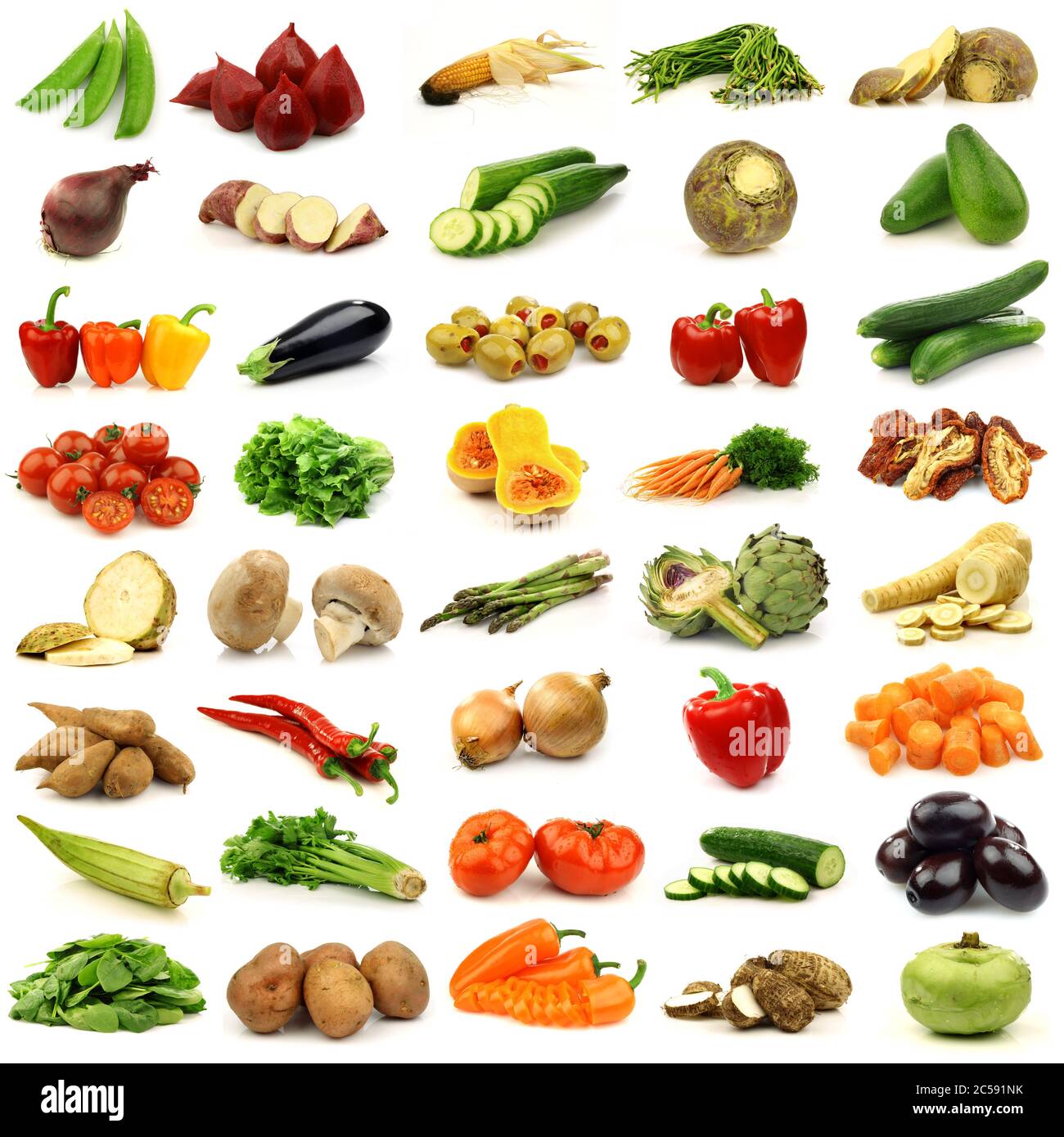 collection of fresh and colorful vegetables Stock Photo - Alamy
