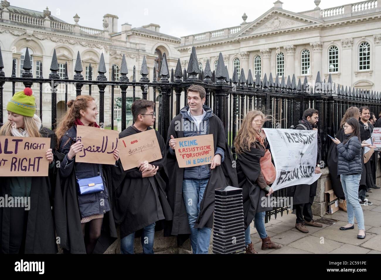Young University students seen holding a peaceful protest in front of ...