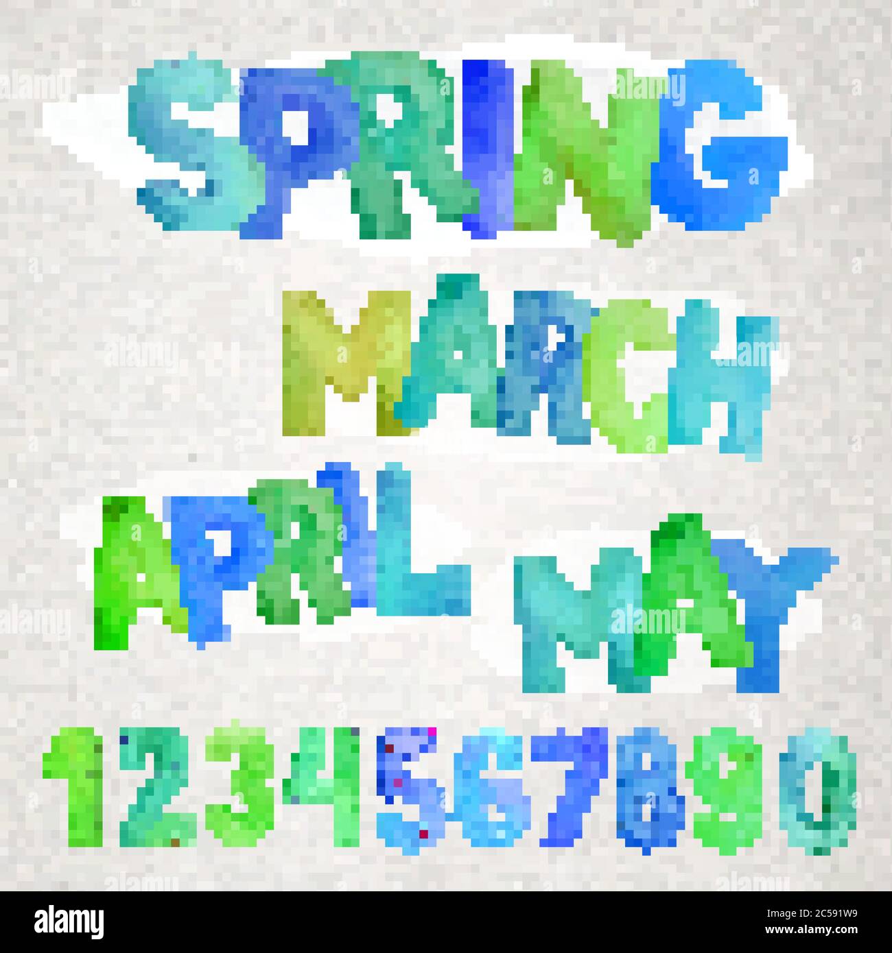 Spring season watercolor names Stock Vector Image & Art - Alamy