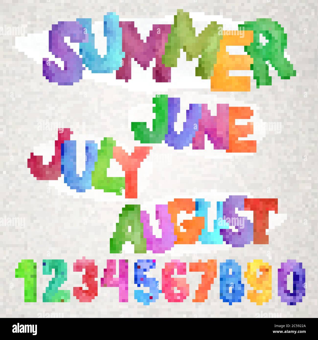 June letters Stock Vector Images - Alamy