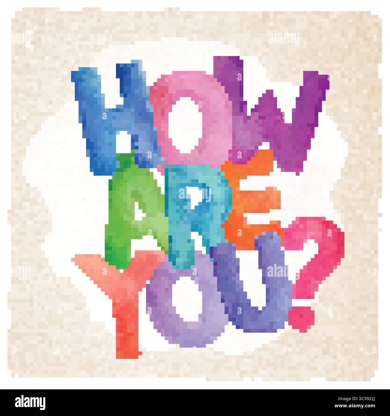 Vector watercolor how are you phrase Stock Vector Image & Art - Alamy