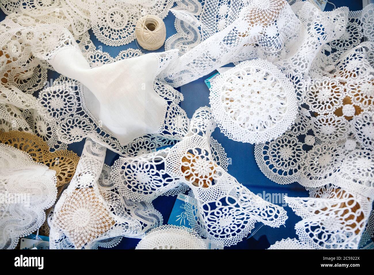 Handicraft from azores, bordados dos açores Stock Photo - Alamy