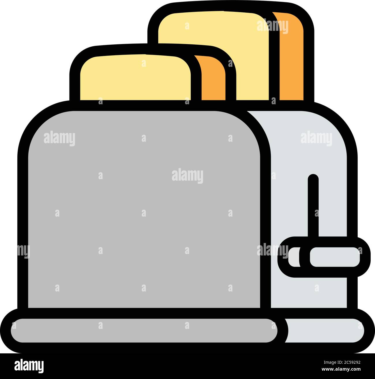 Cook toaster icon. Outline cook toaster vector icon for web design ...