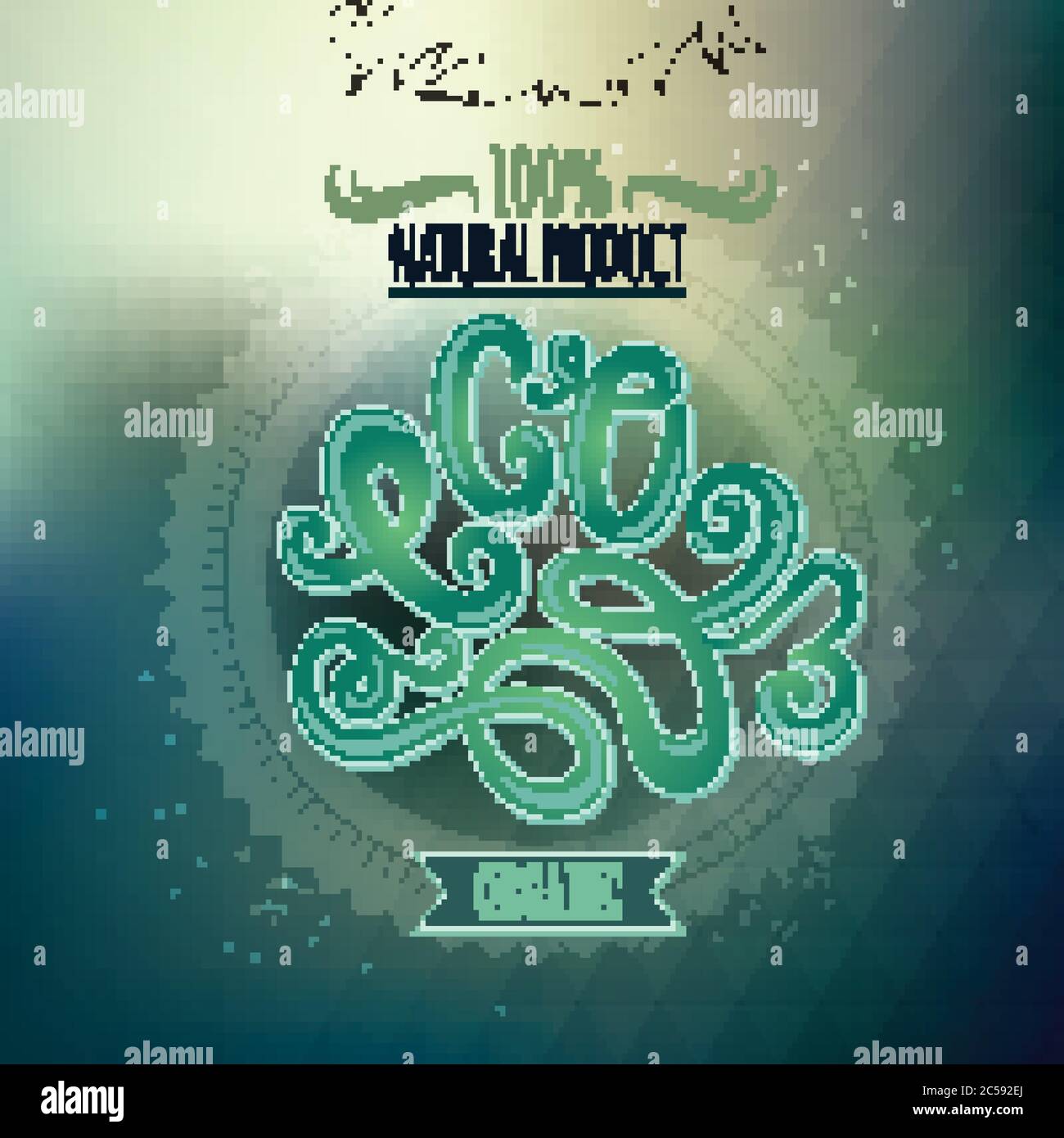 Vector blurred background. Eco hand lettering Stock Vector Image & Art ...
