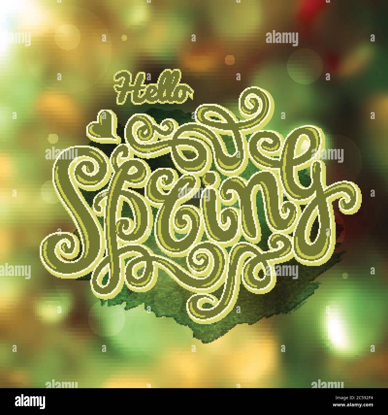Spring hand lettering Stock Vector Image & Art - Alamy