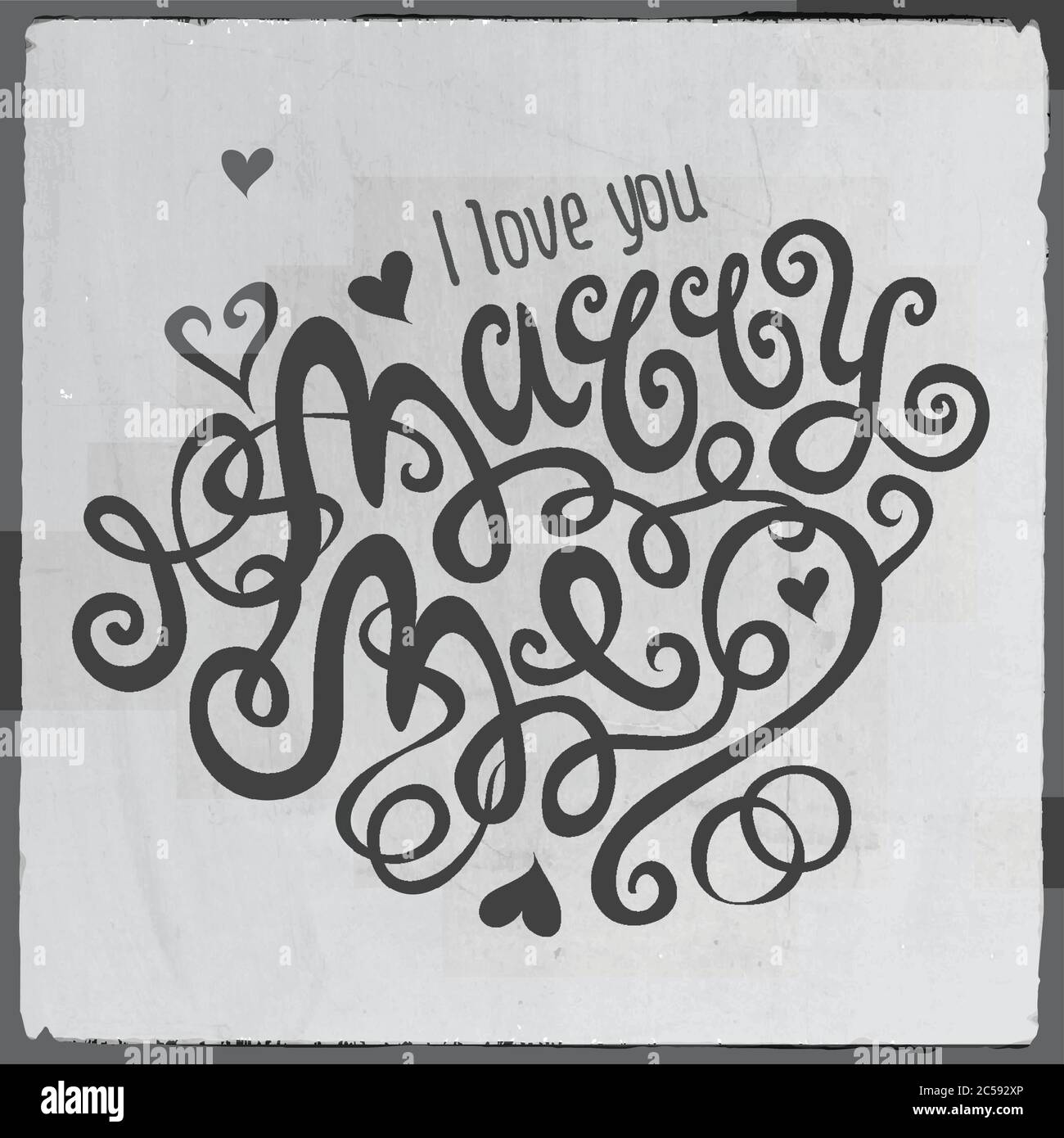 Marry Me hand lettering Stock Vector Image & Art - Alamy