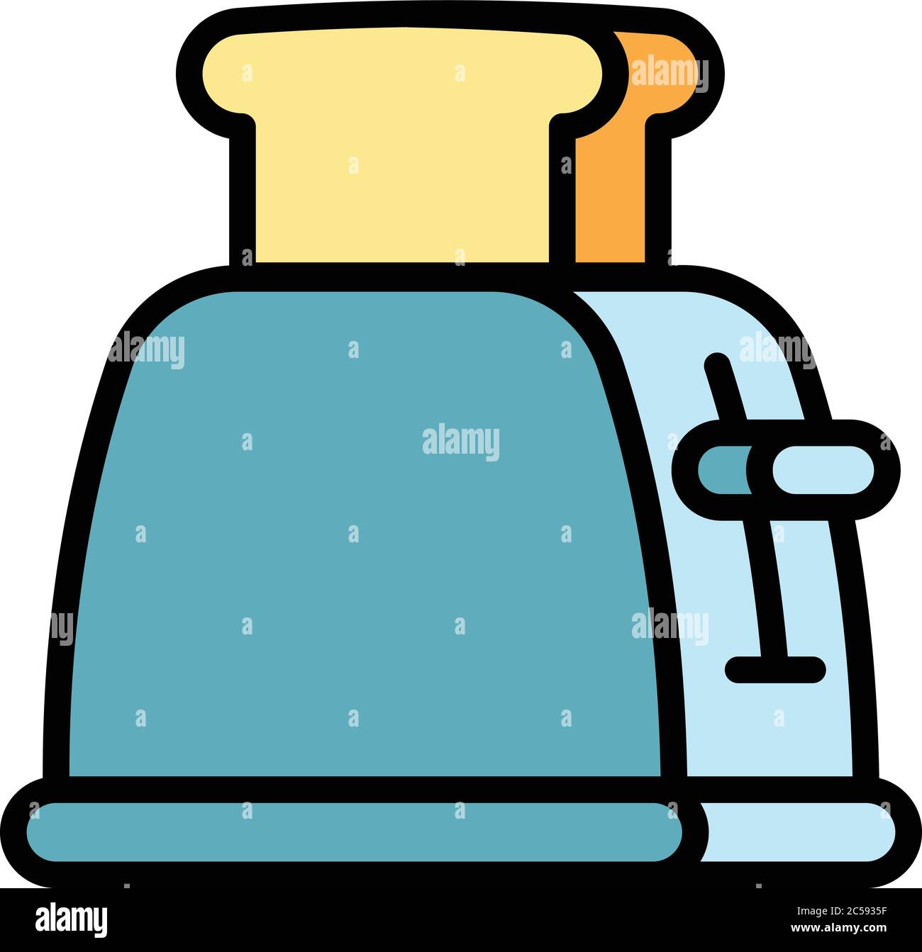 Toasted bread icon. Outline toasted bread vector icon for web design ...