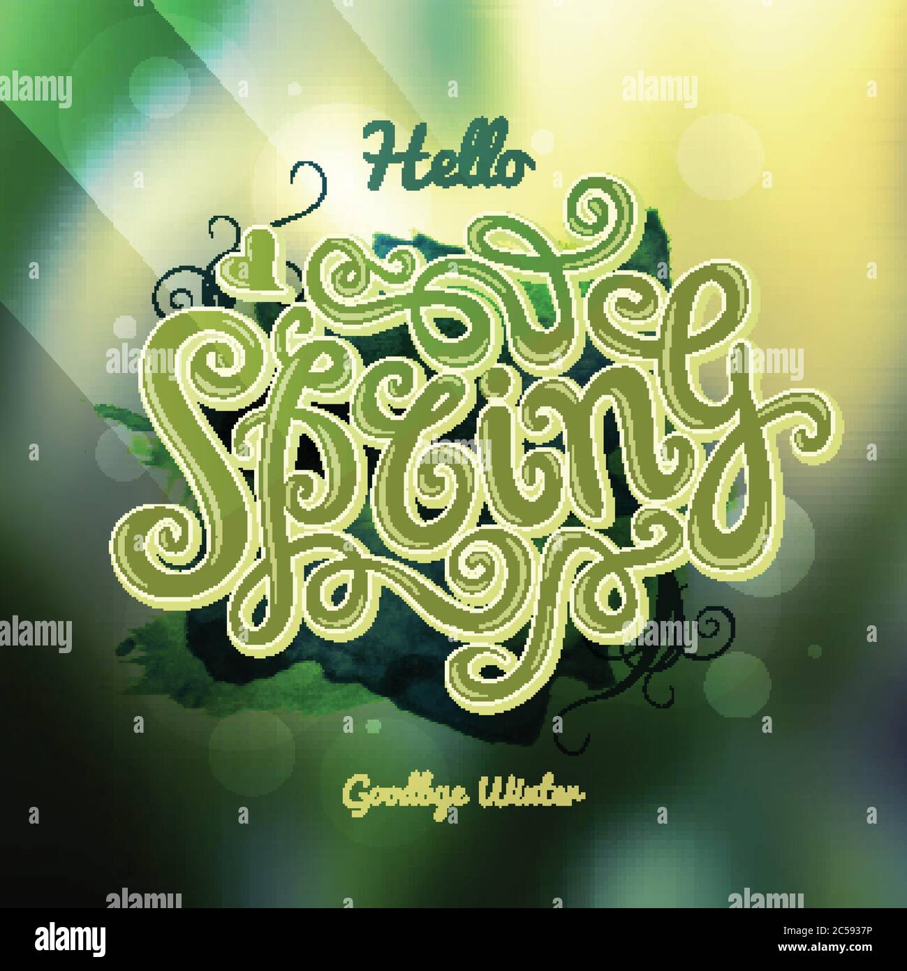 Spring hand lettering Stock Vector Image & Art - Alamy