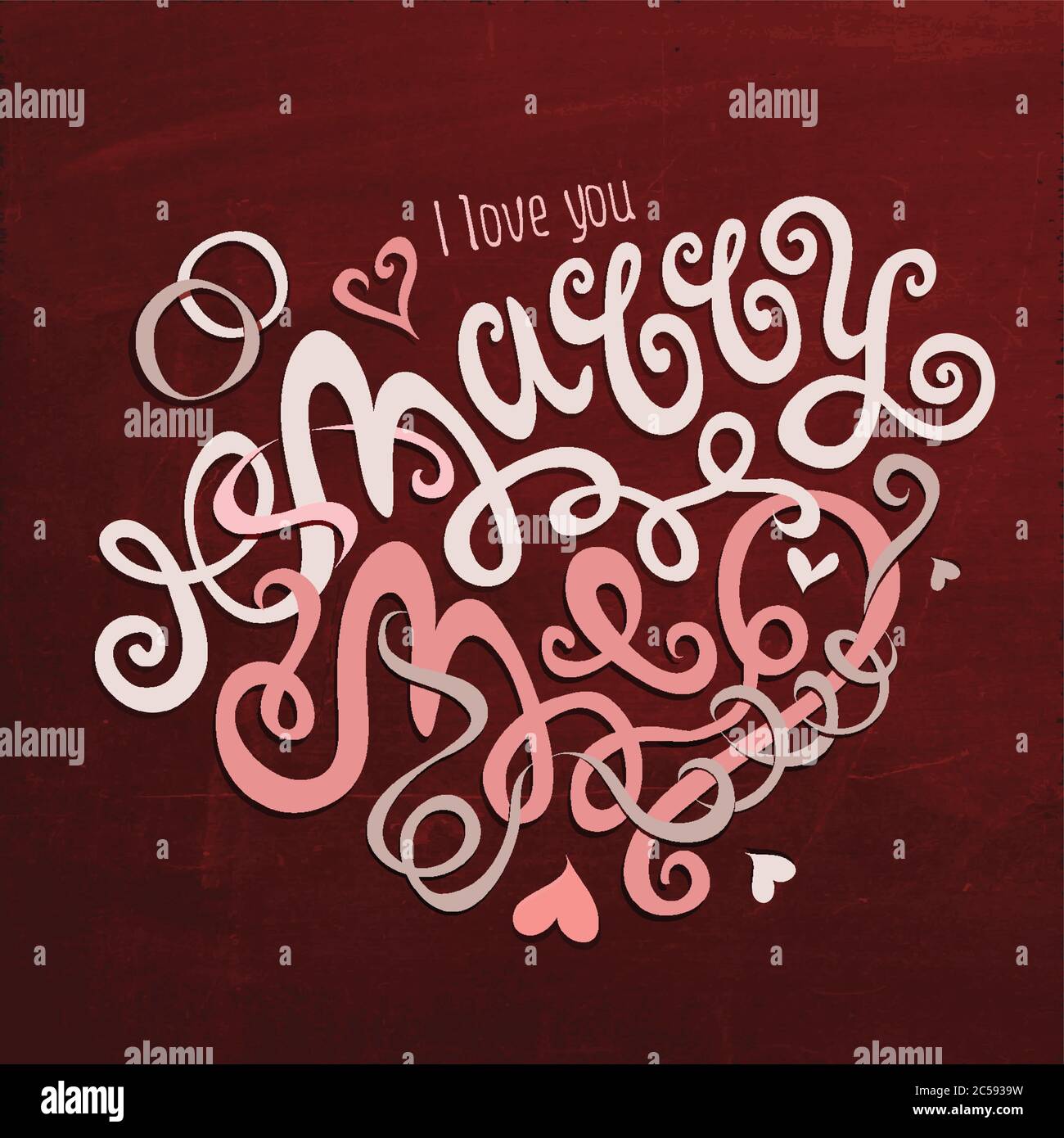 Marry Me hand lettering Stock Vector Image & Art - Alamy