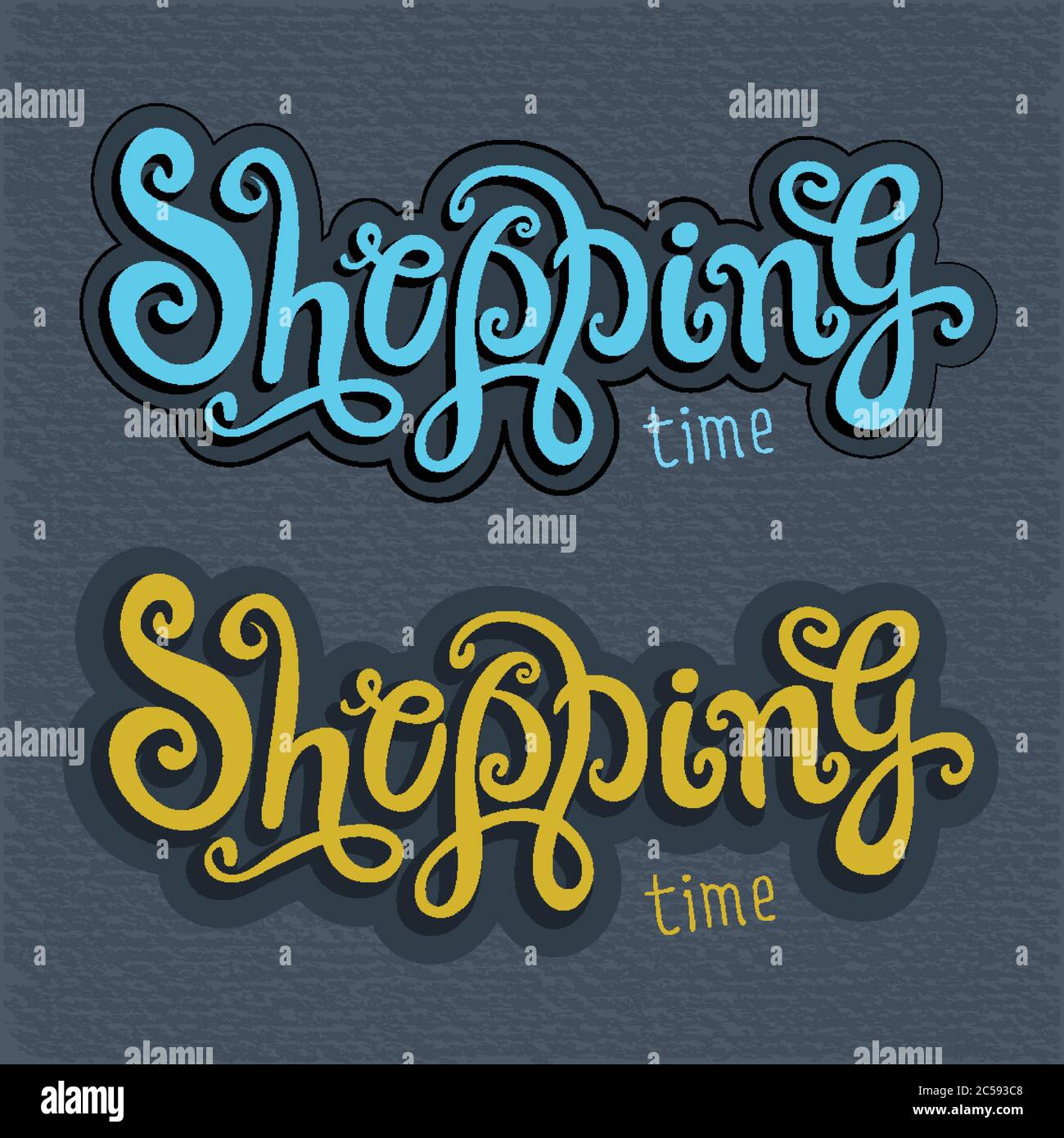 Shopping hand lettering Stock Vector Image & Art - Alamy