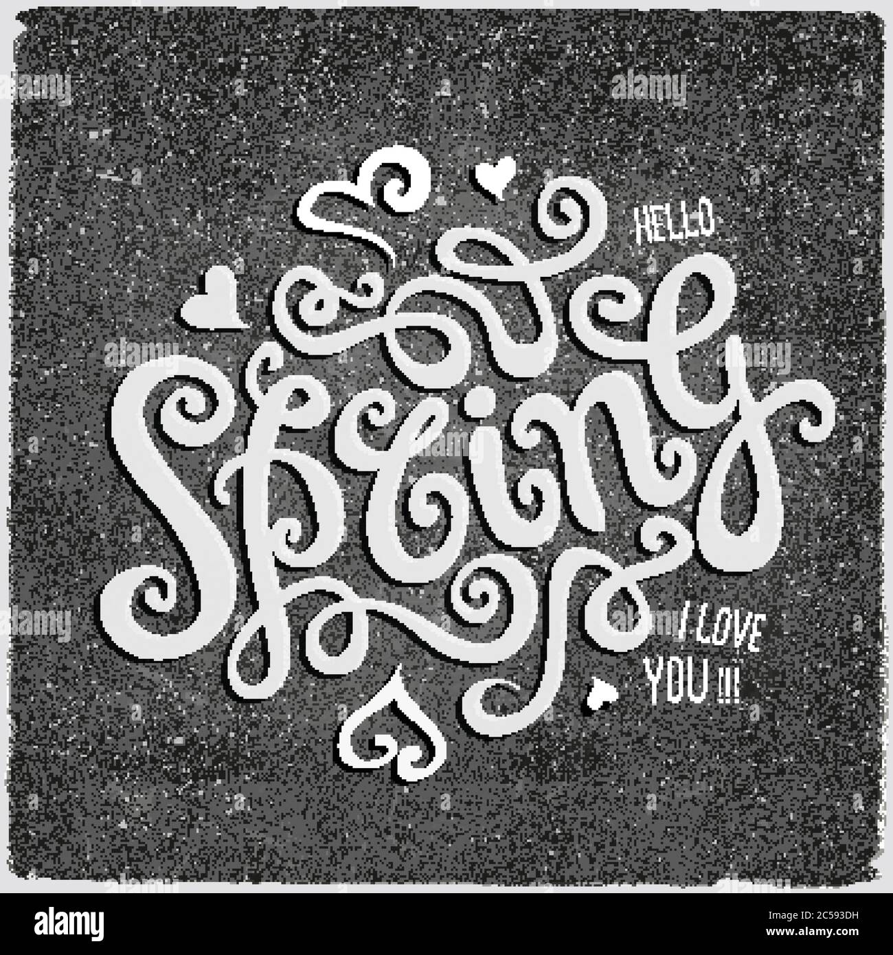 Vector Spring hand lettering chalk board background Stock Vector Image ... Vector Spring hand lettering chalk board background Stock Vector Image ...