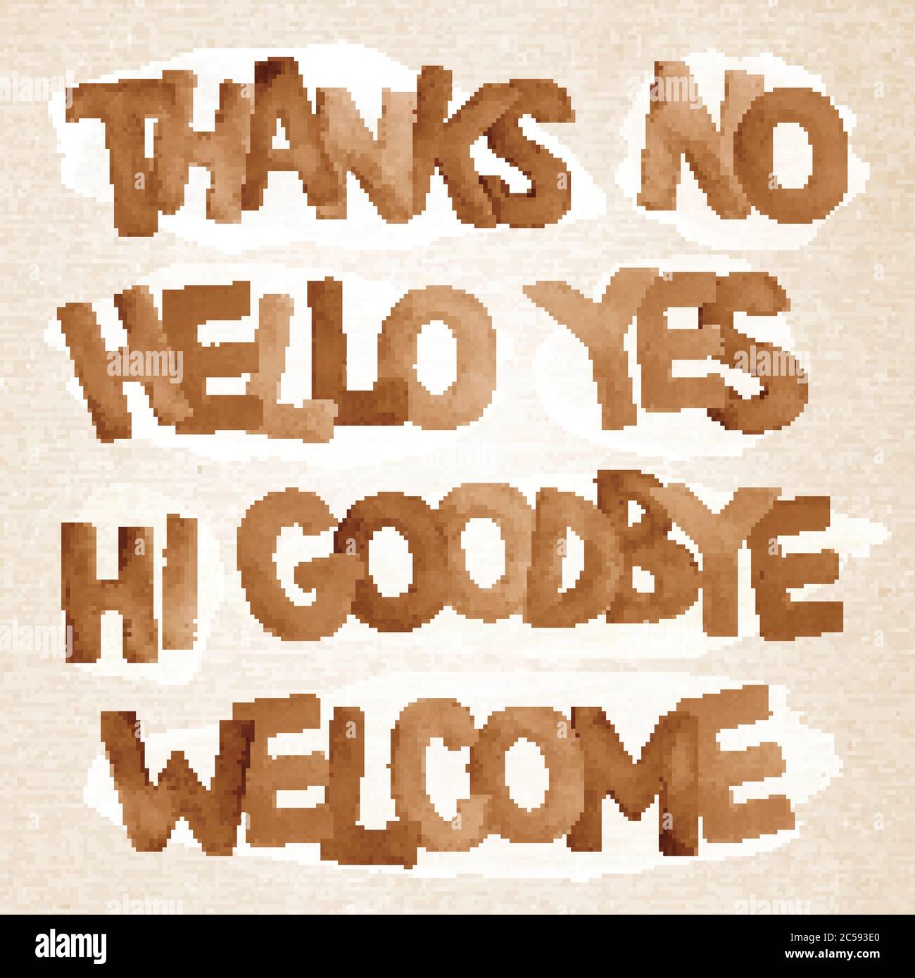 Vector watercolor phrases and words Stock Vector Image & Art - Alamy