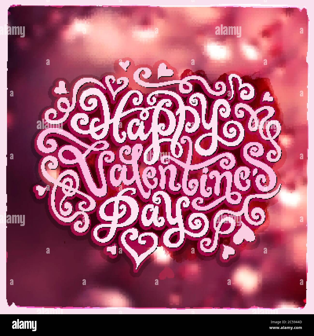 Valentines Day hand lettering Stock Vector Image & Art - Alamy