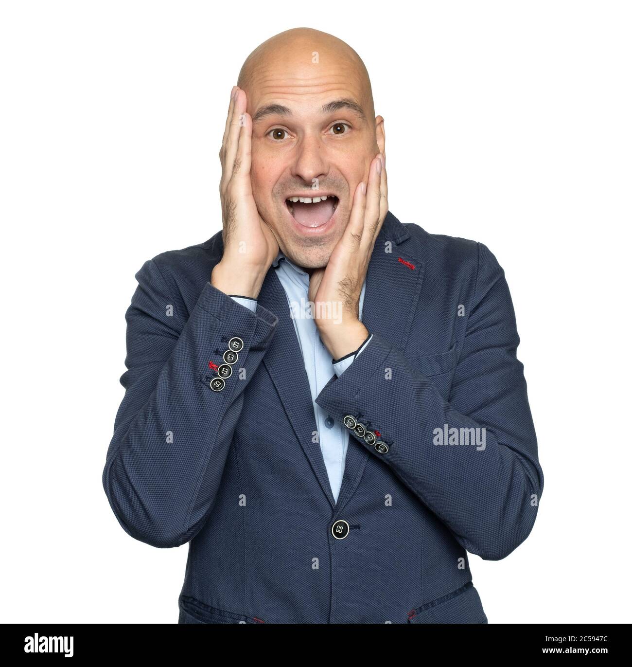 Excited amazed middle aged man hi-res stock photography and images - Alamy