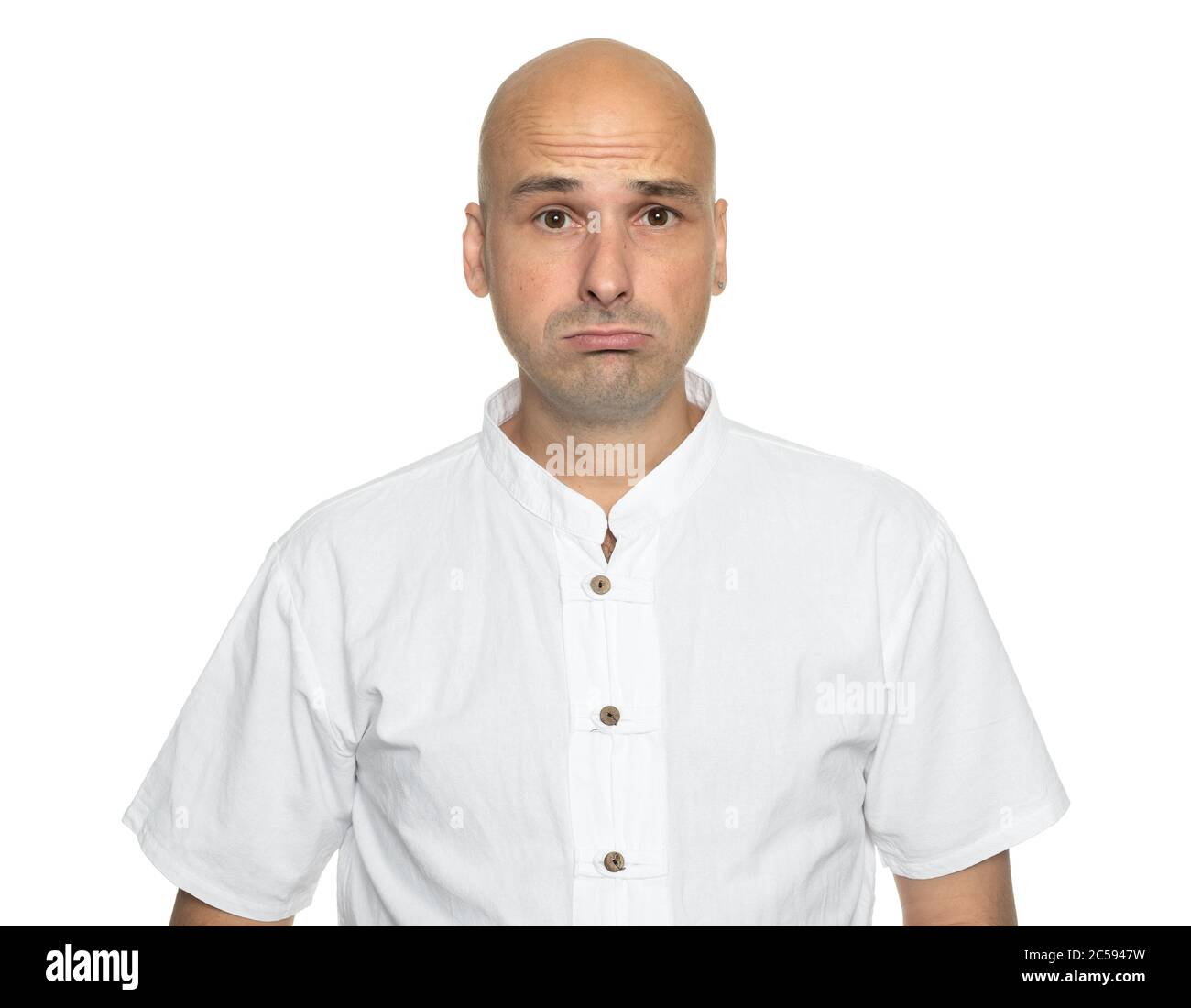 Sad bald man hi-res stock photography and images - Alamy