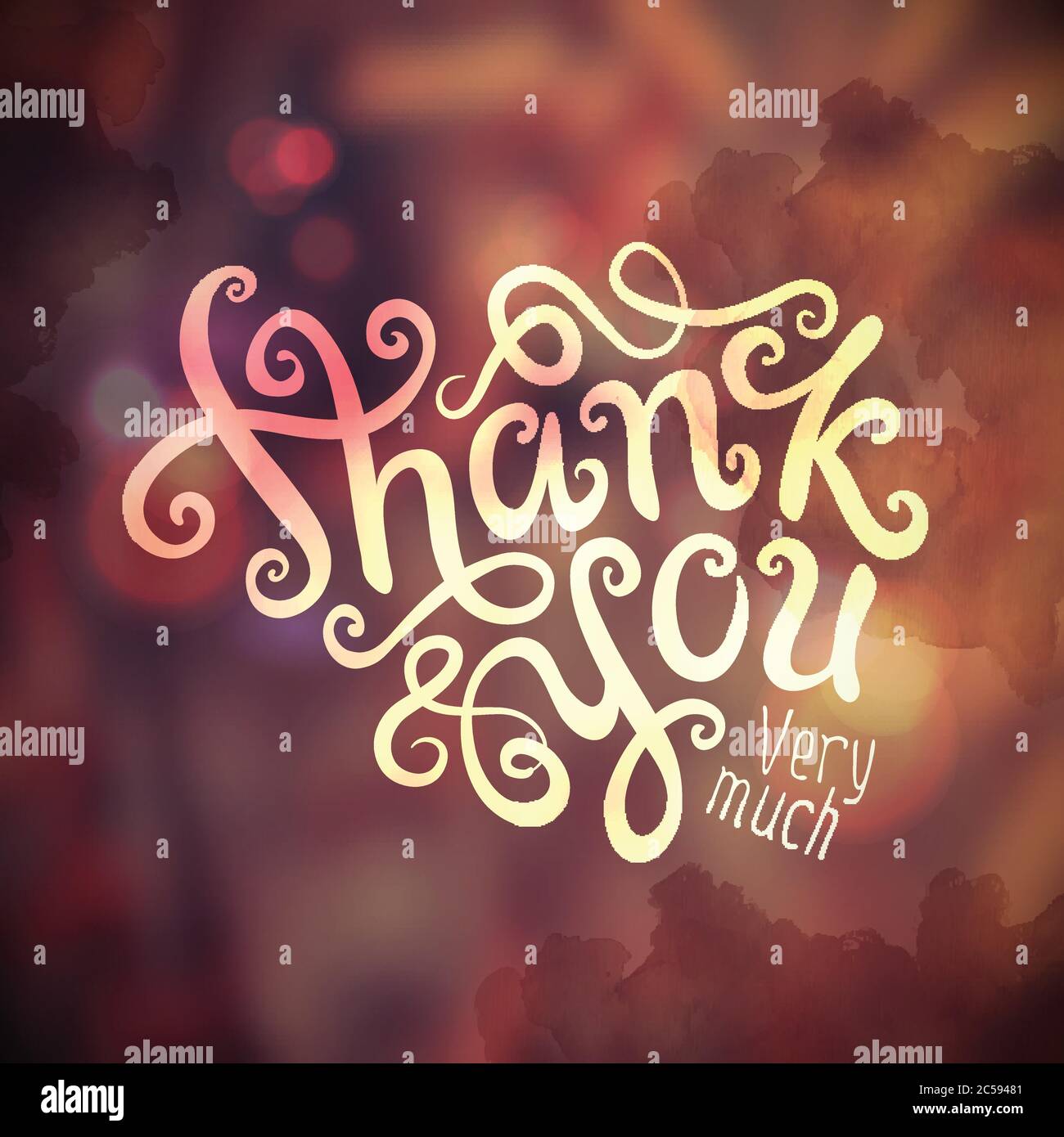 Thank You hand lettering Stock Vector Image & Art - Alamy