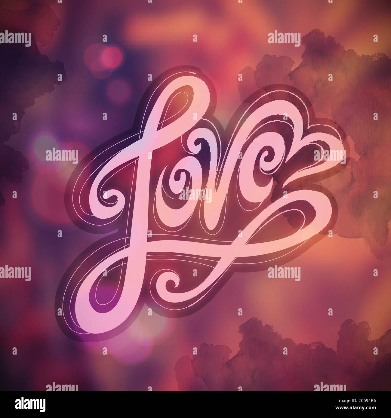 Love hand lettering - handmade calligraphy Stock Vector Image & Art - Alamy