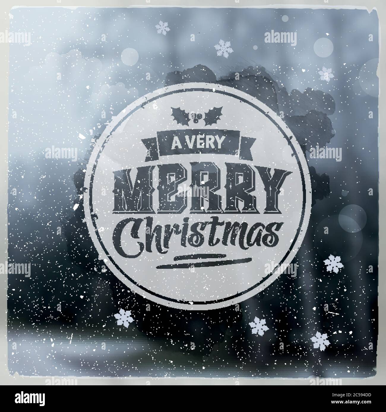 Merry Christmas creative graphic message for winter design Stock Vector ...