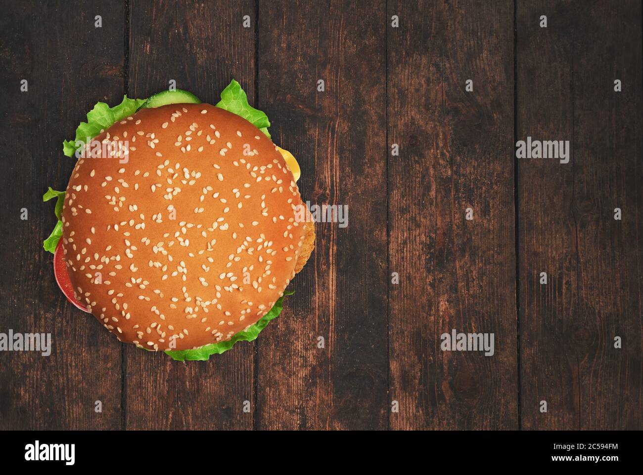 Burger top view hi-res stock photography and images - Alamy
