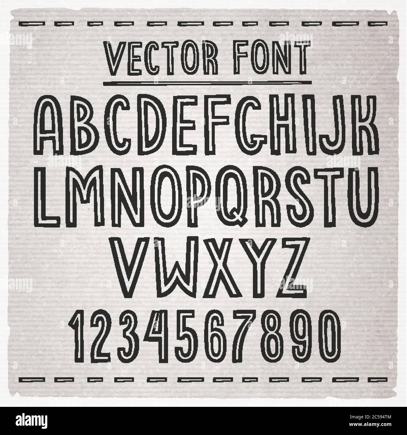Hand Drawn Font Vector Alphabet Stock Vector Image And Art Alamy