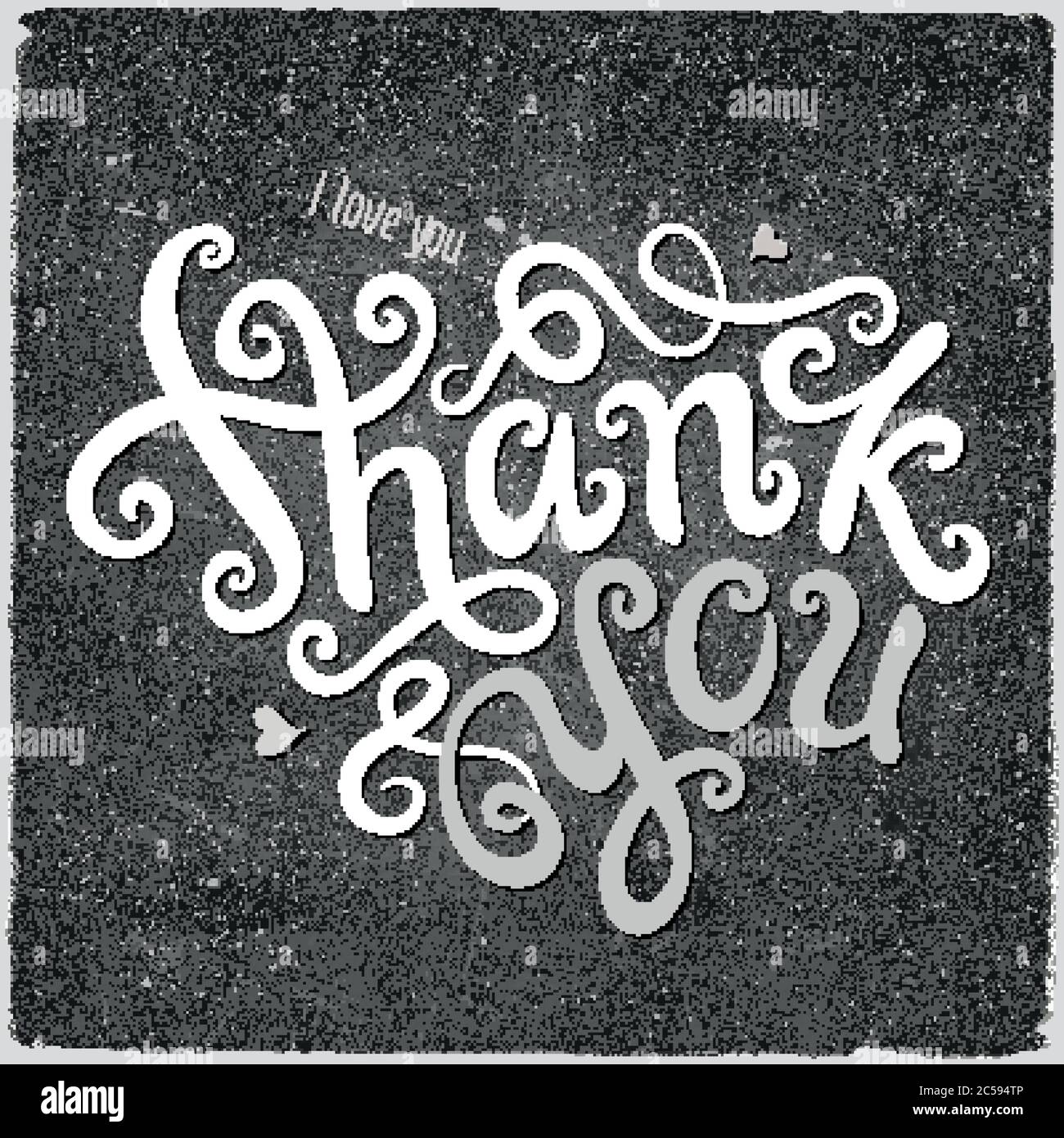 Thank You hand lettering Stock Vector Image & Art - Alamy