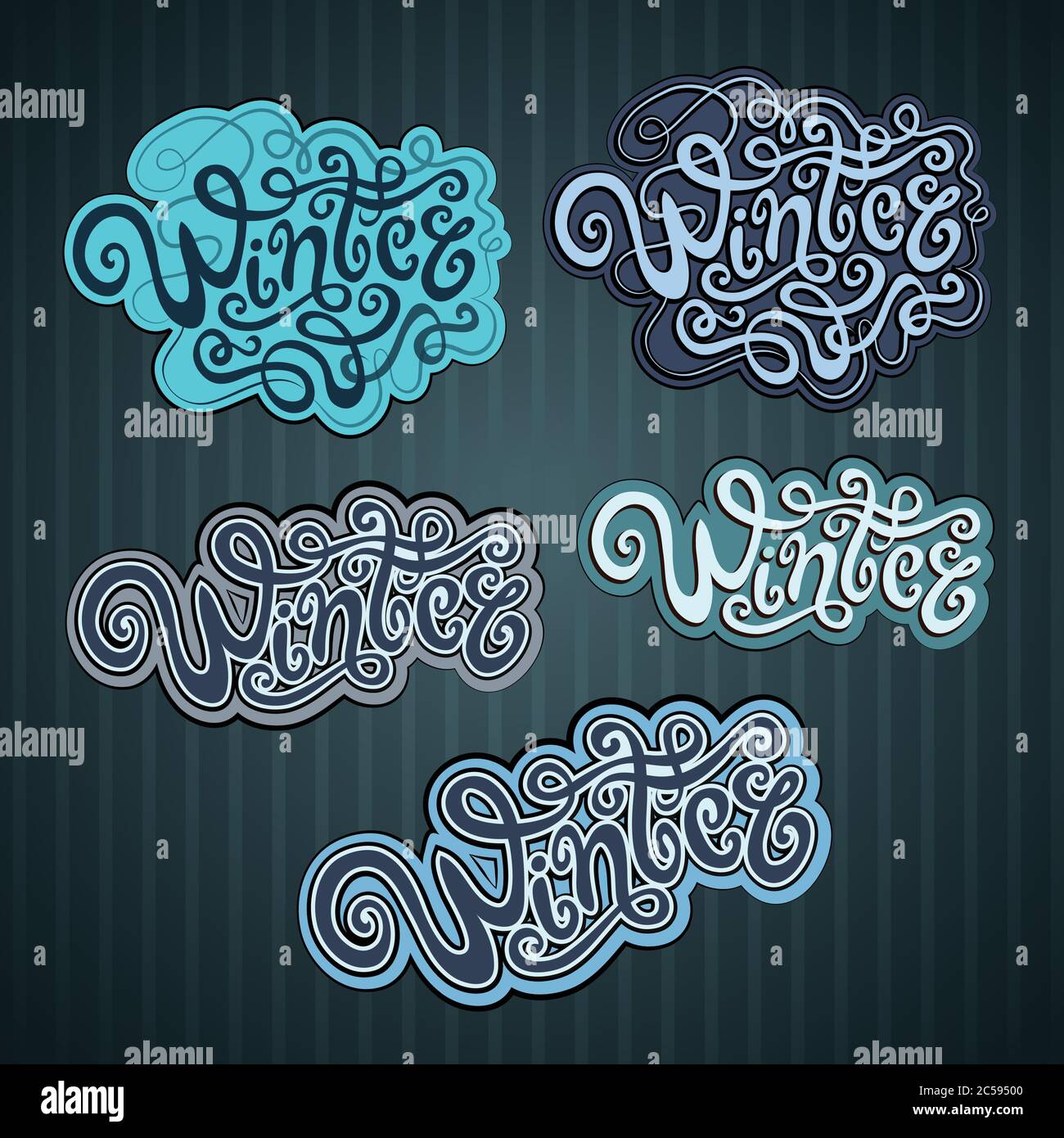 Winter hand lettering Stock Vector Image & Art - Alamy