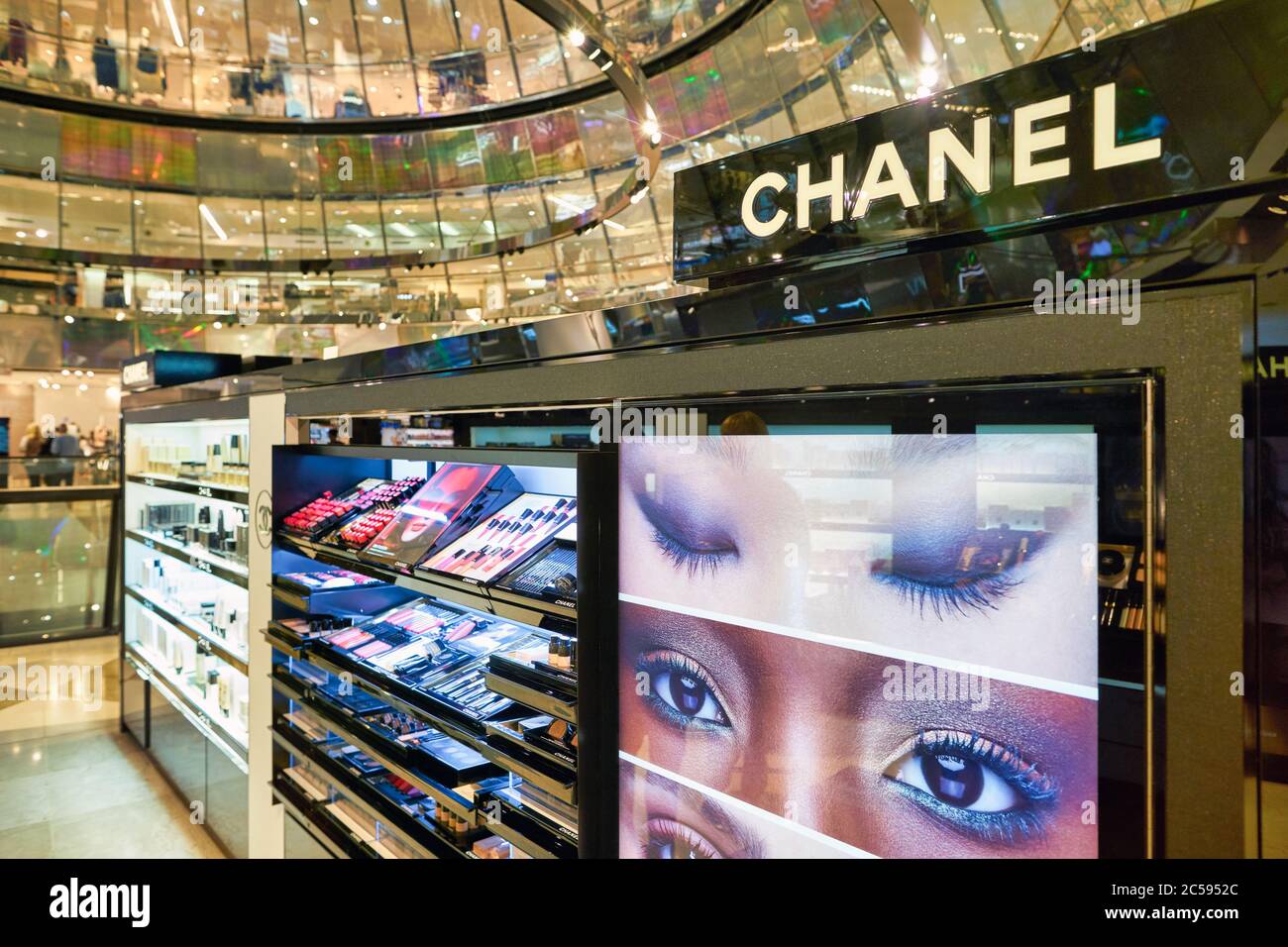 Chanel makeup store display in hi-res stock photography and images - Alamy