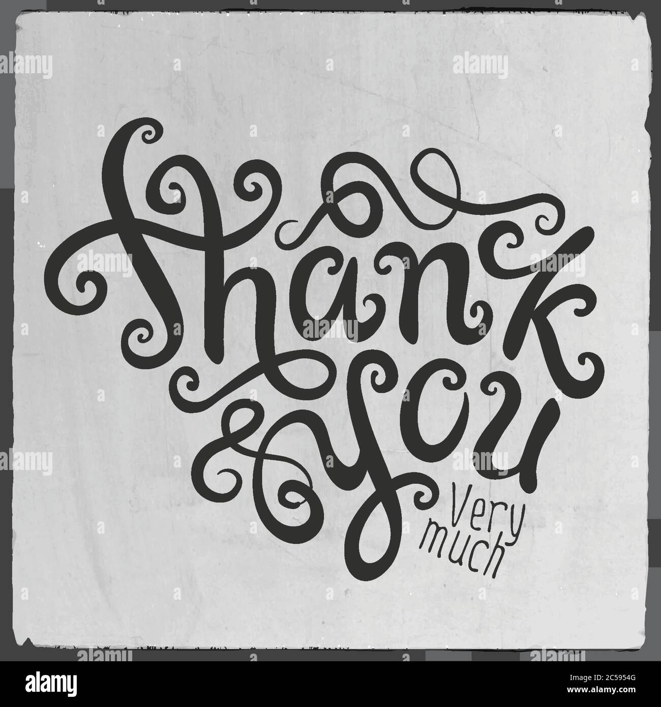 Thank You hand lettering Stock Vector Image & Art - Alamy