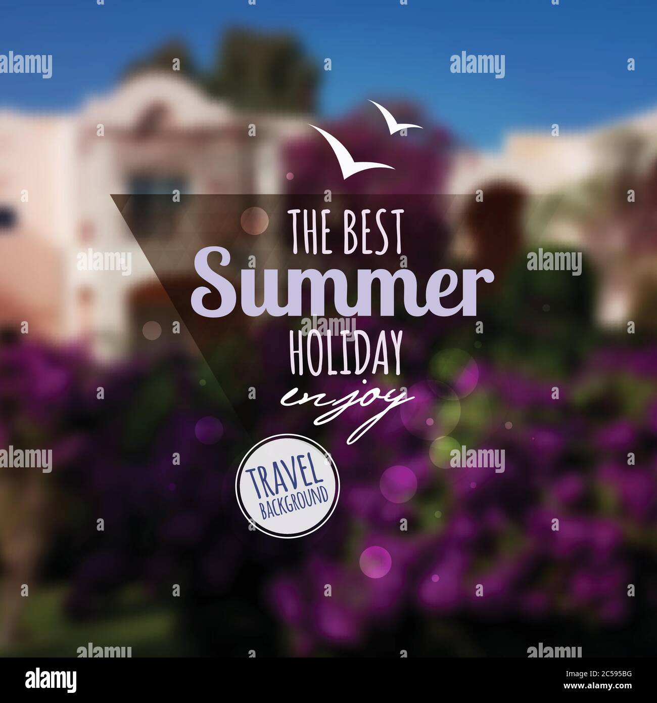 Enjoy summer holidays poster emblem Stock Vector Images - Alamy