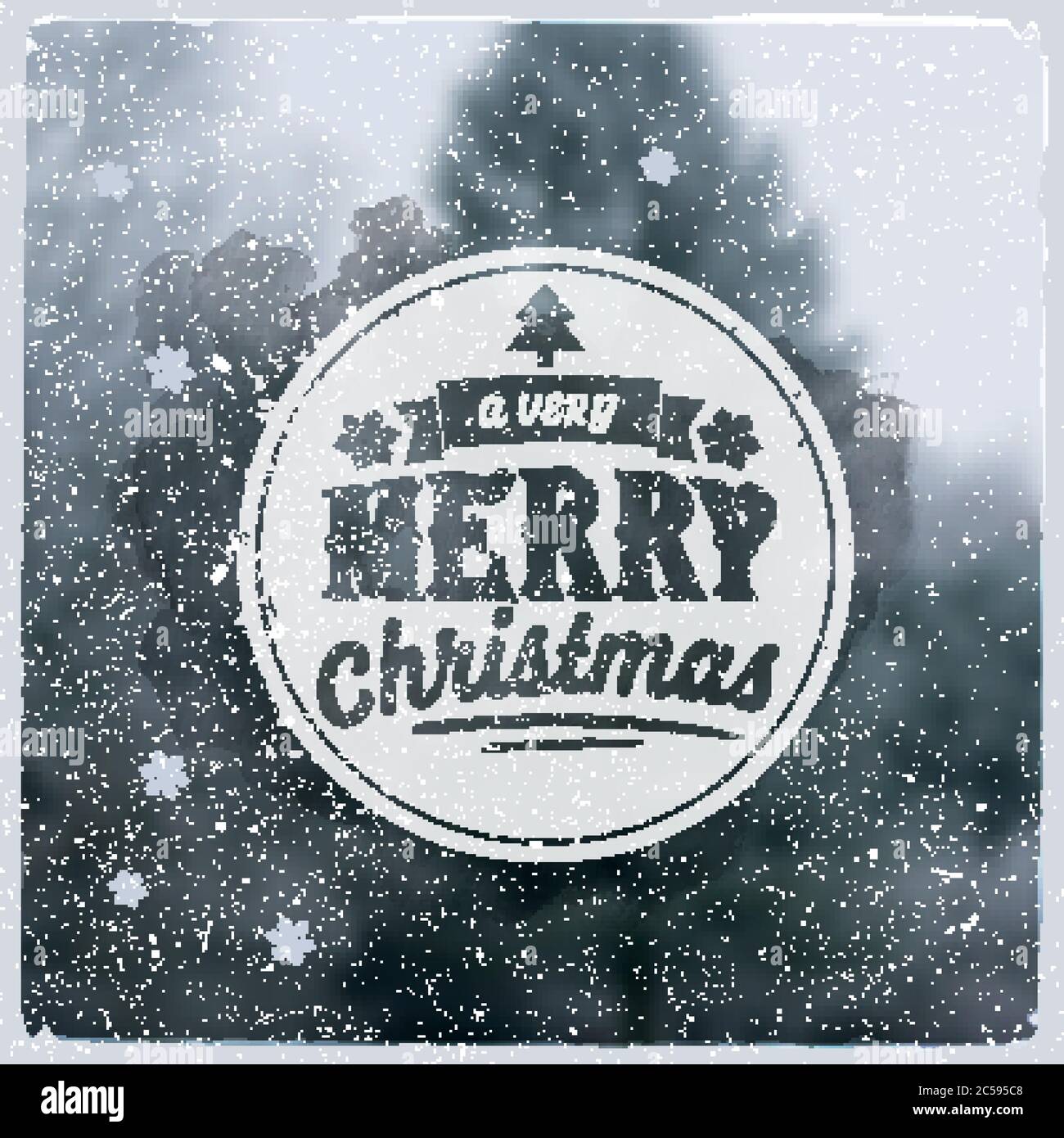 Merry Christmas creative graphic message for winter design Stock Vector ...