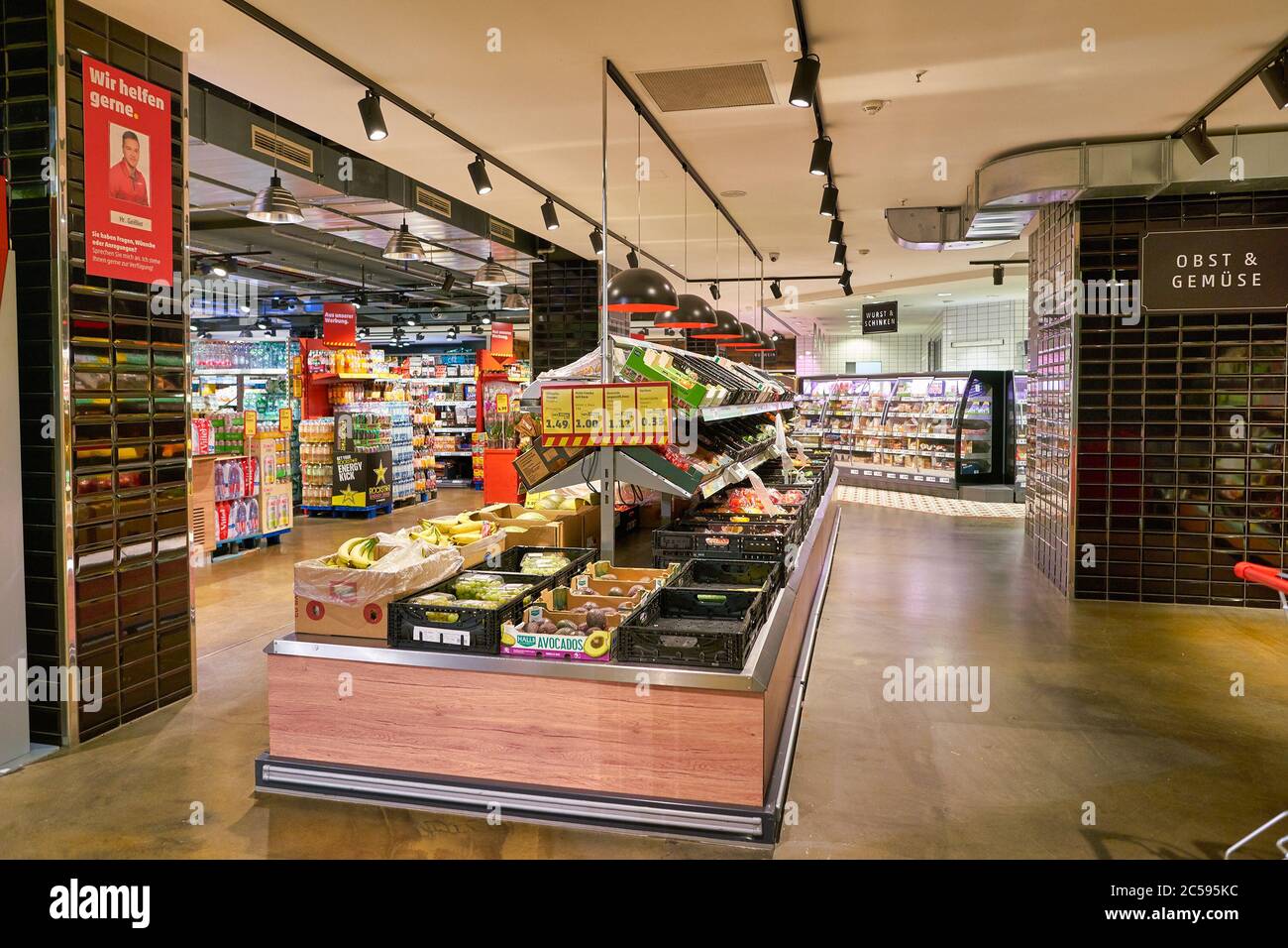BERLIN, GERMANY - CIRCA SEPTEMBER, 2019: interior shot of Penny ...