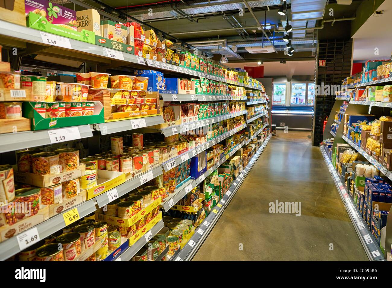 BERLIN, GERMANY - CIRCA SEPTEMBER, 2019: interior shot of Penny ...