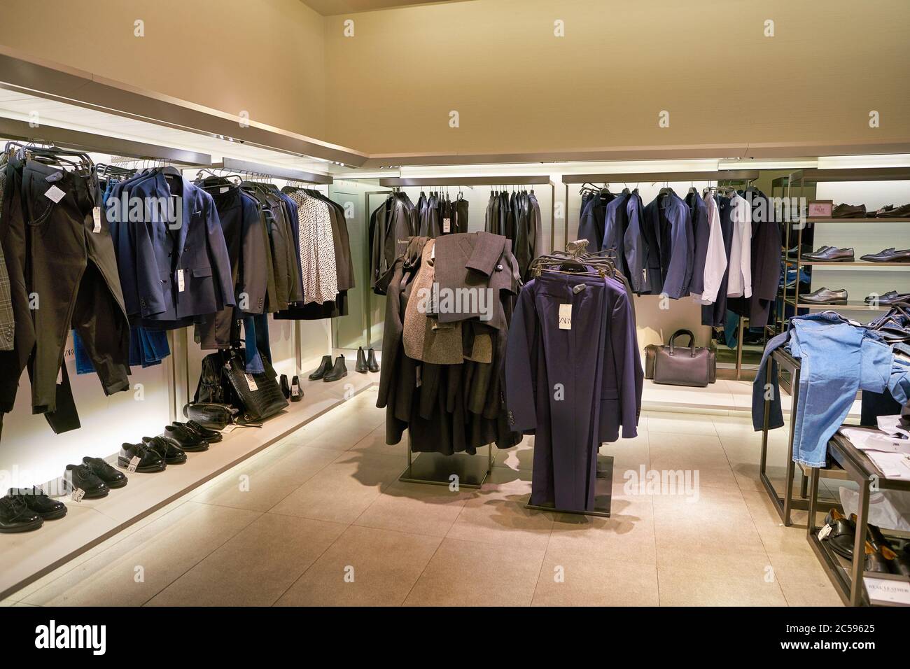 BERLIN, GERMANY - CIRCA SEPTEMBER, 2019: interior shot of Zara store in ...