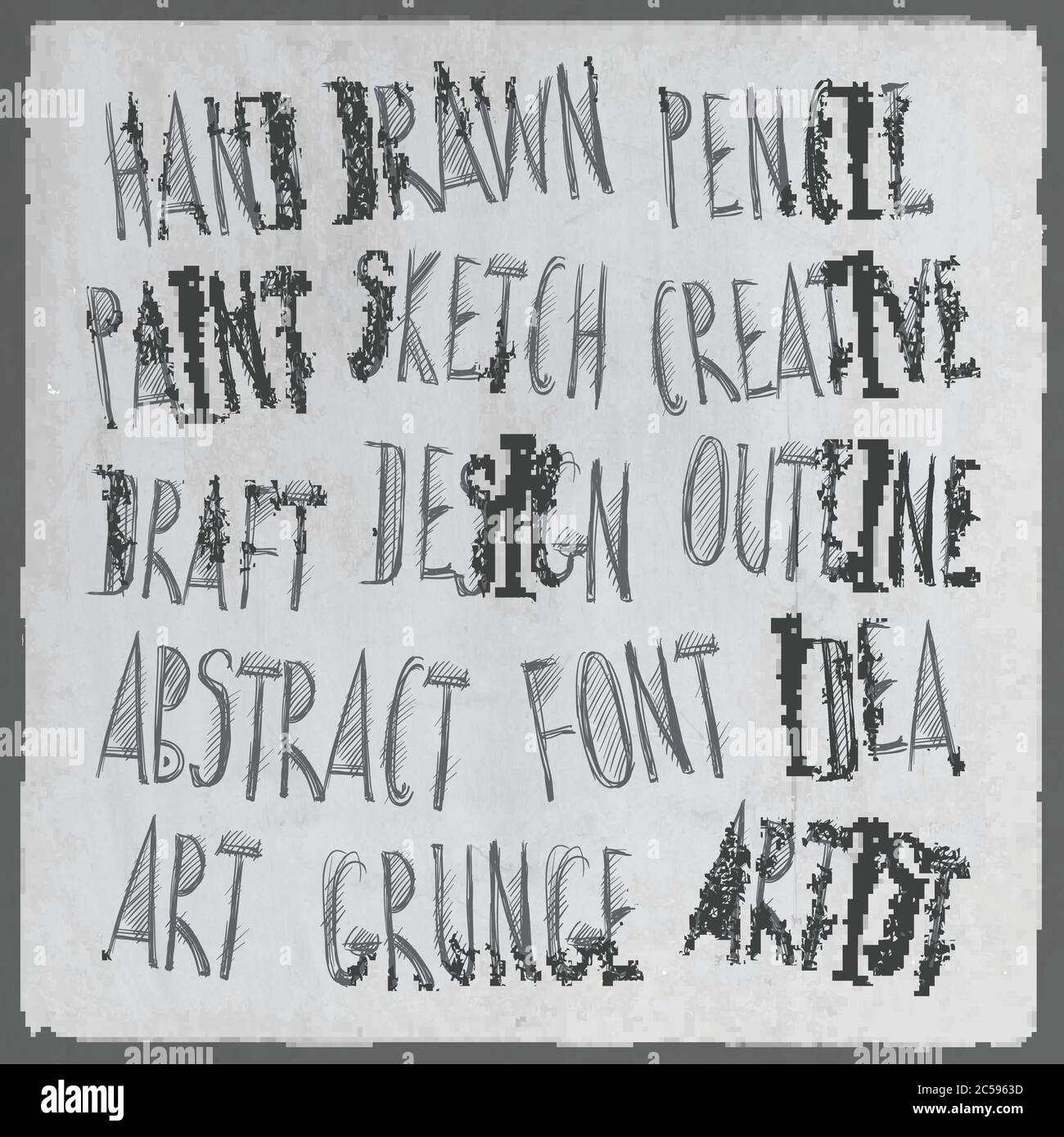 Hand drawn sketch words. Vector illustration Stock Vector Image & Art ...