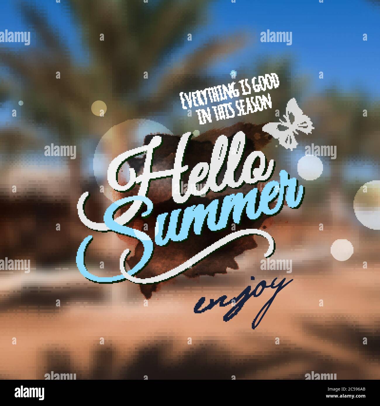 Hello Summer message Stock Vector Image & Art - Alamy