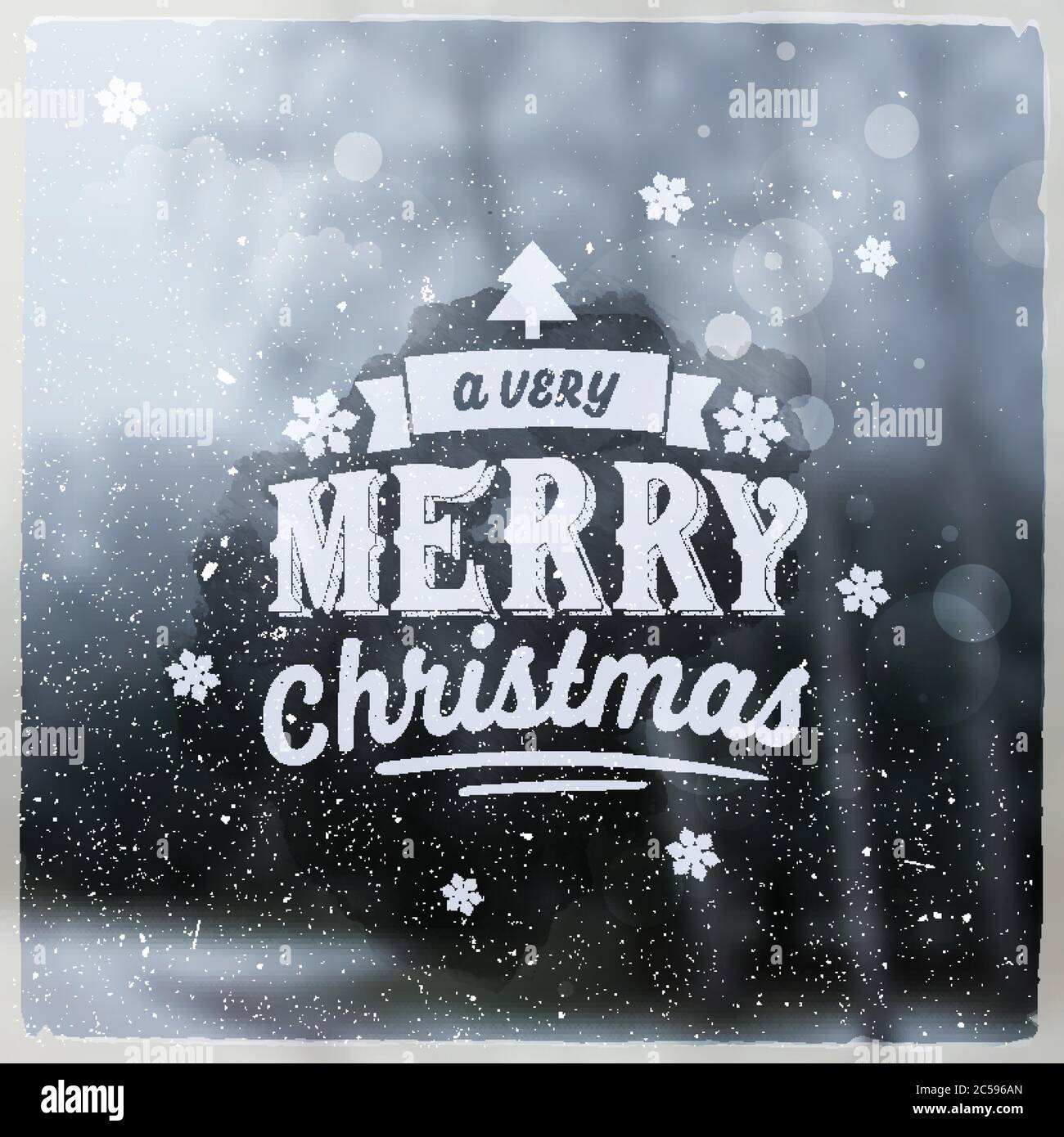 Merry Christmas creative graphic message for winter design Stock Vector ...