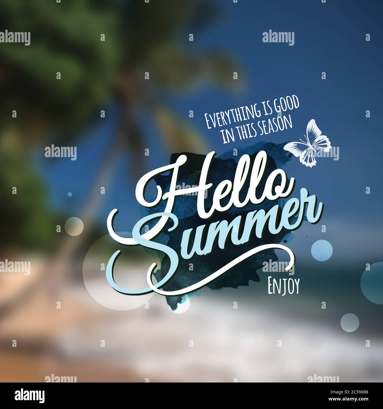 "Hello Summer" Vector blurred background Stock Vector Image & Art - Alamy