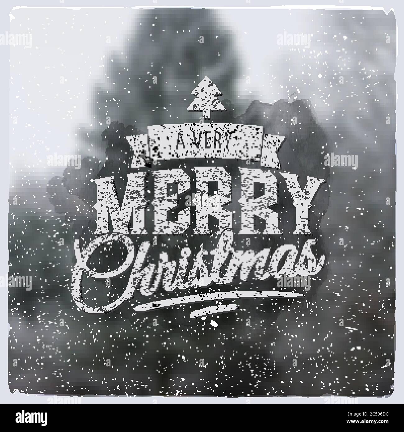 Merry Christmas creative graphic message for winter design Stock Vector ...