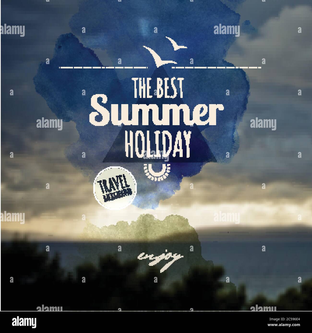 Creative art graphic message for your summer design Stock Vector Image ...