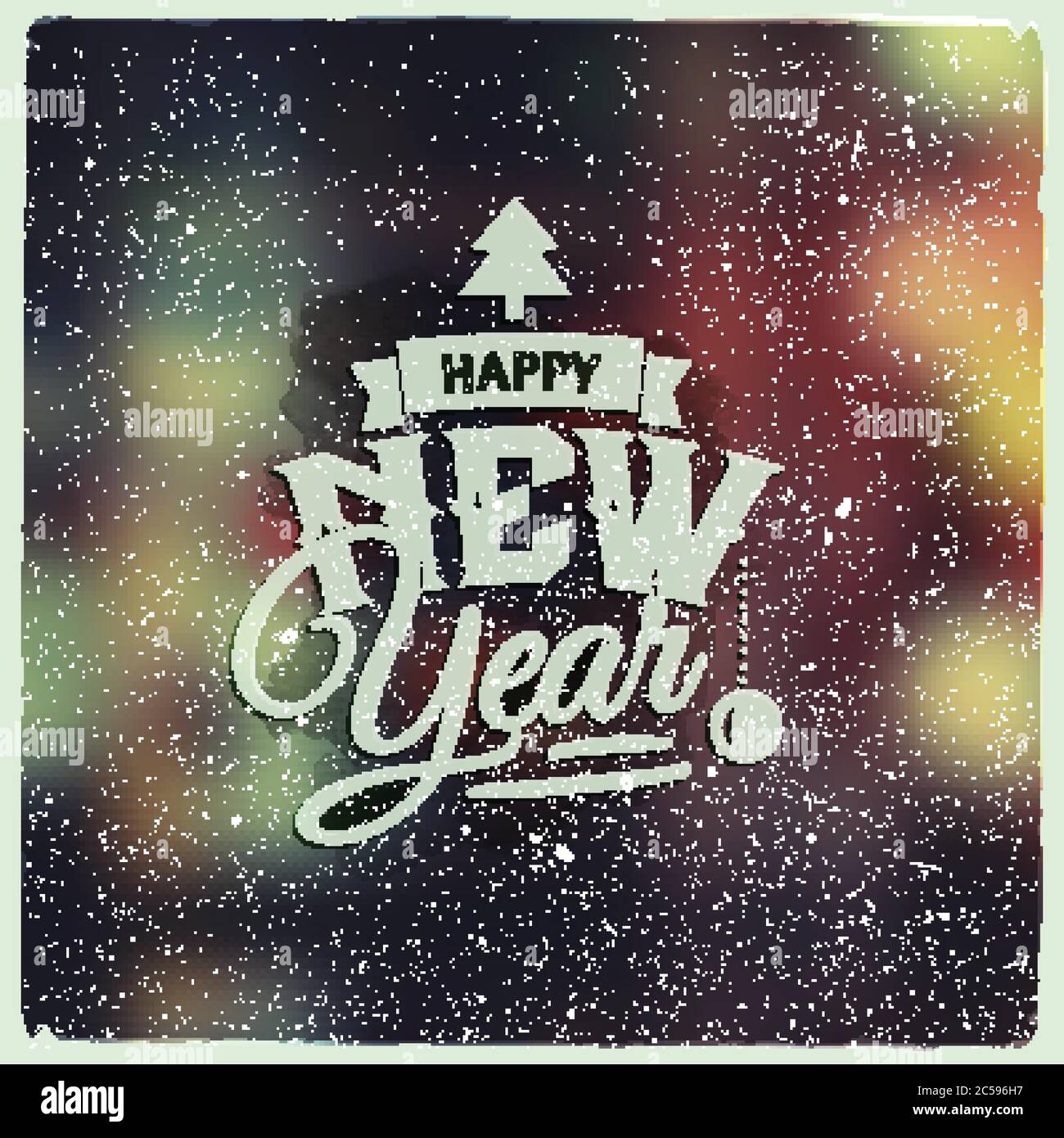 Happy New Year. Creative graphic message for winter design Stock Vector ...