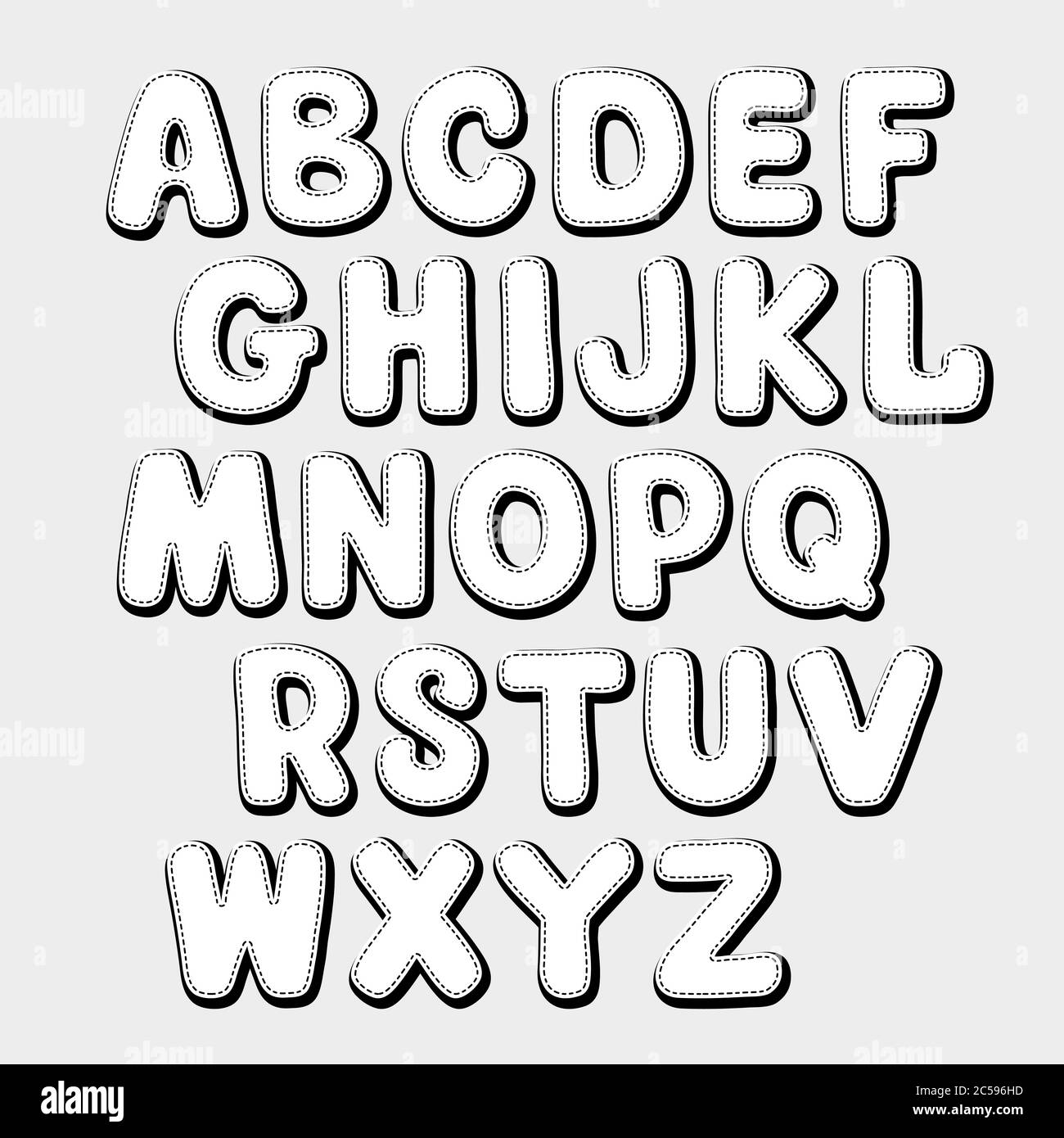 Set hand drawn comics Black and White Stock Photos & Images - Alamy