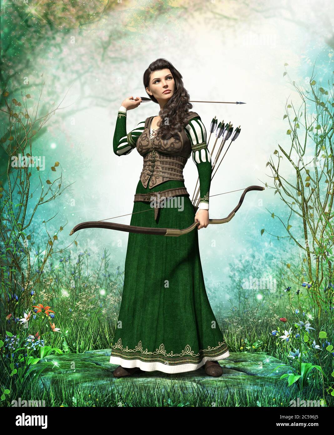 Medieval Girl Archer