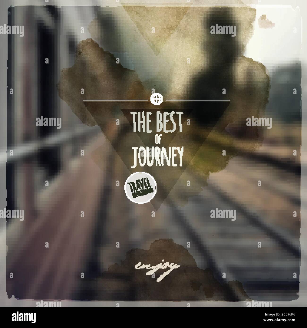 Creative graphic message for your travel design.Vector blurred b Stock ...