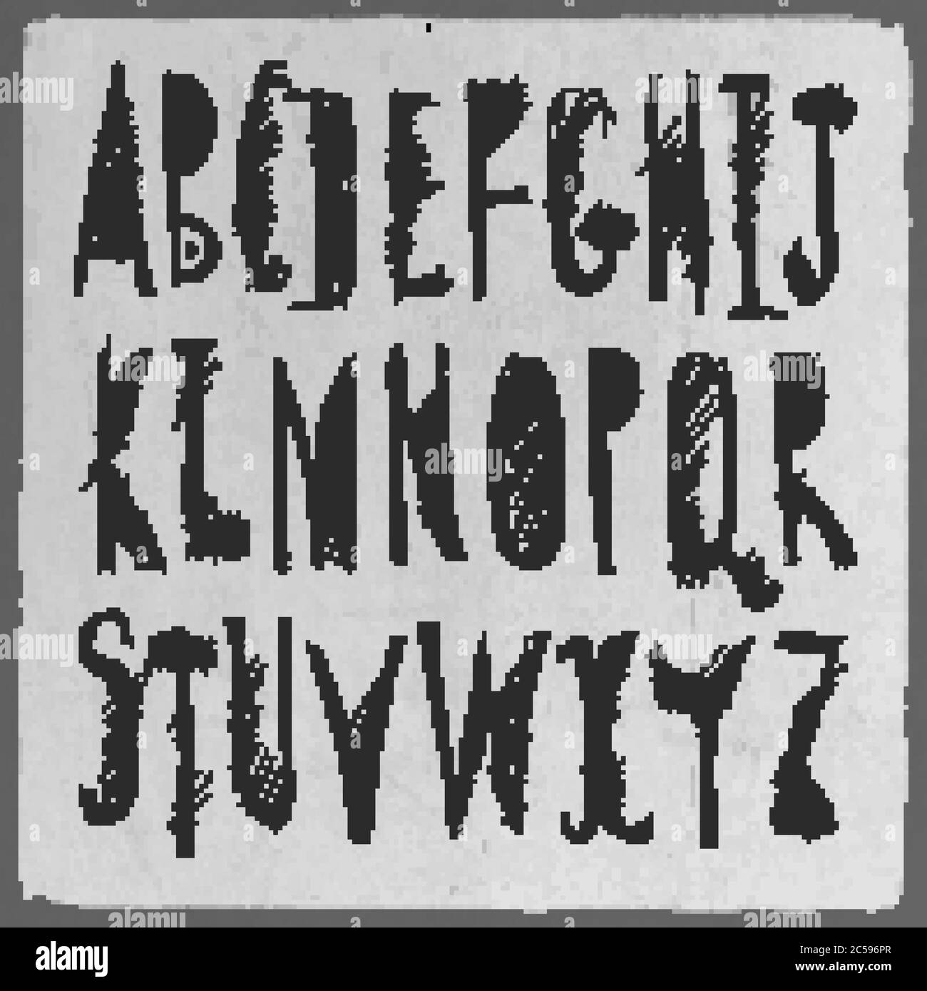 Hand drawn sketch alphabet set Stock Vector Image & Art - Alamy