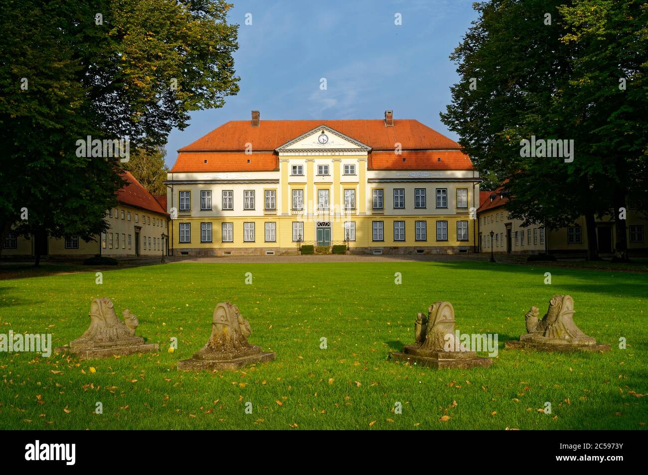 Estate of Emkendorf in the nature park Westensee: manor house, district ...