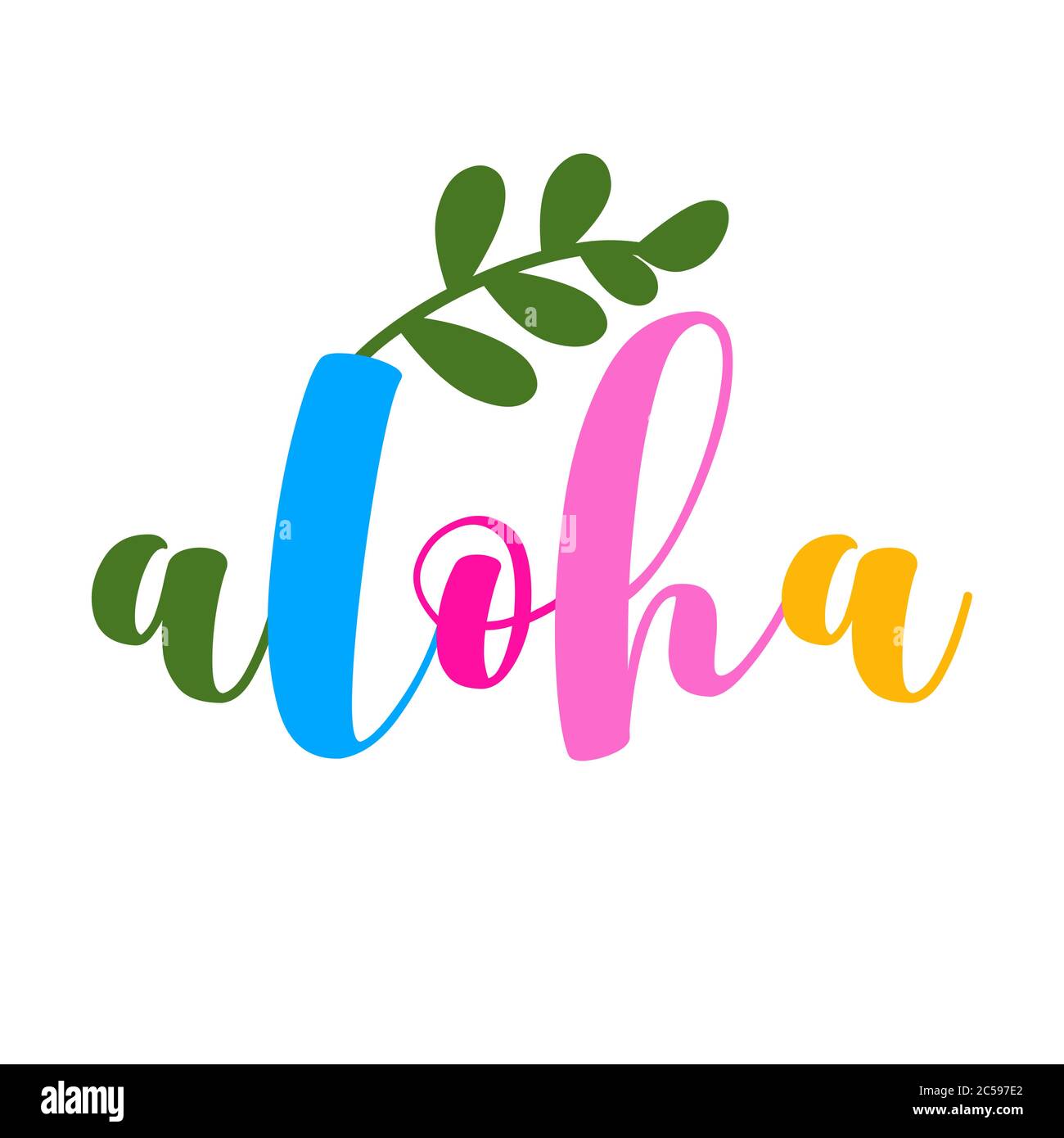 Vector illustration of aloha word hi-res stock photography and images ...