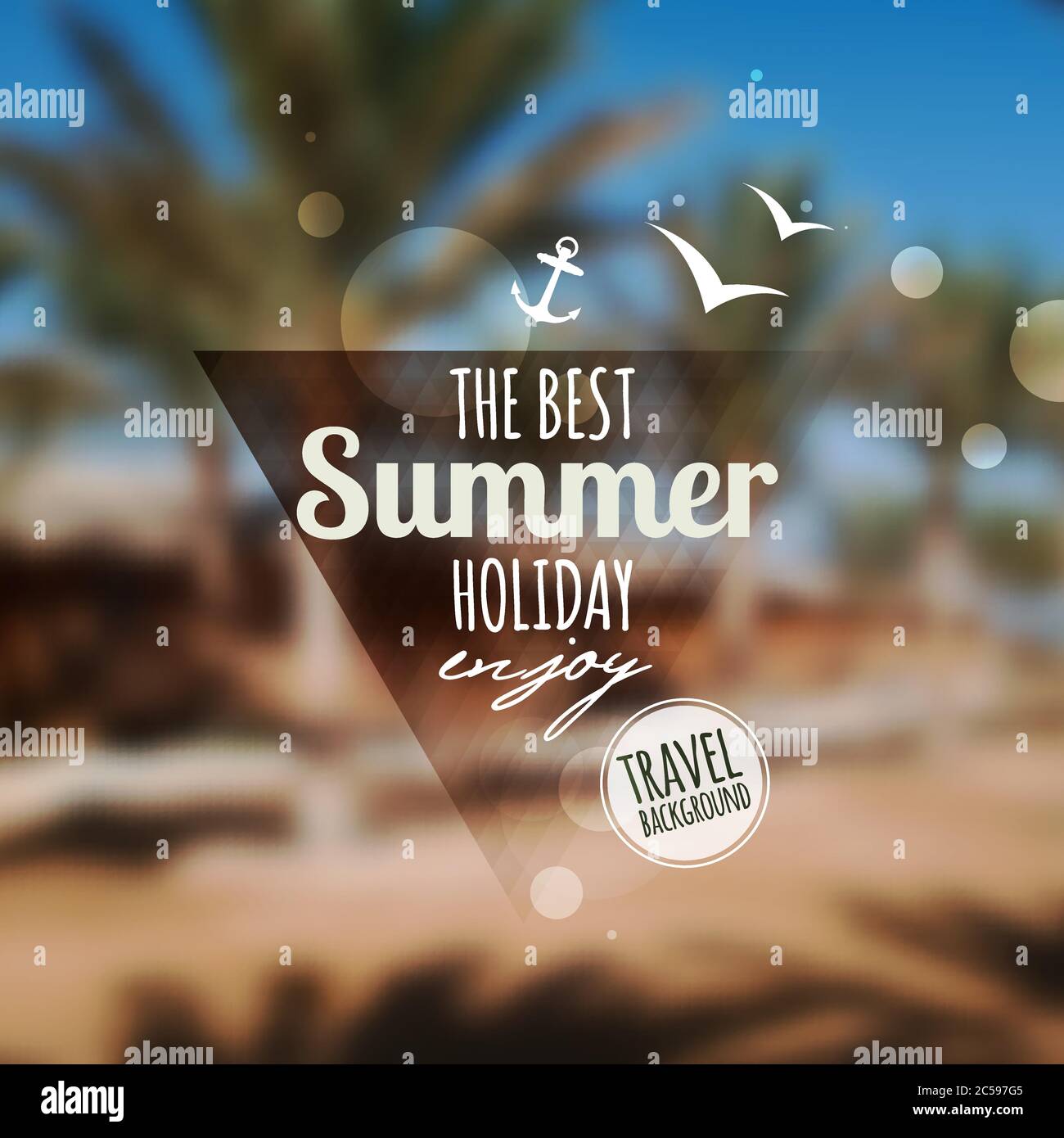 Enjoy summer holidays poster emblem hi-res stock photography and images ...