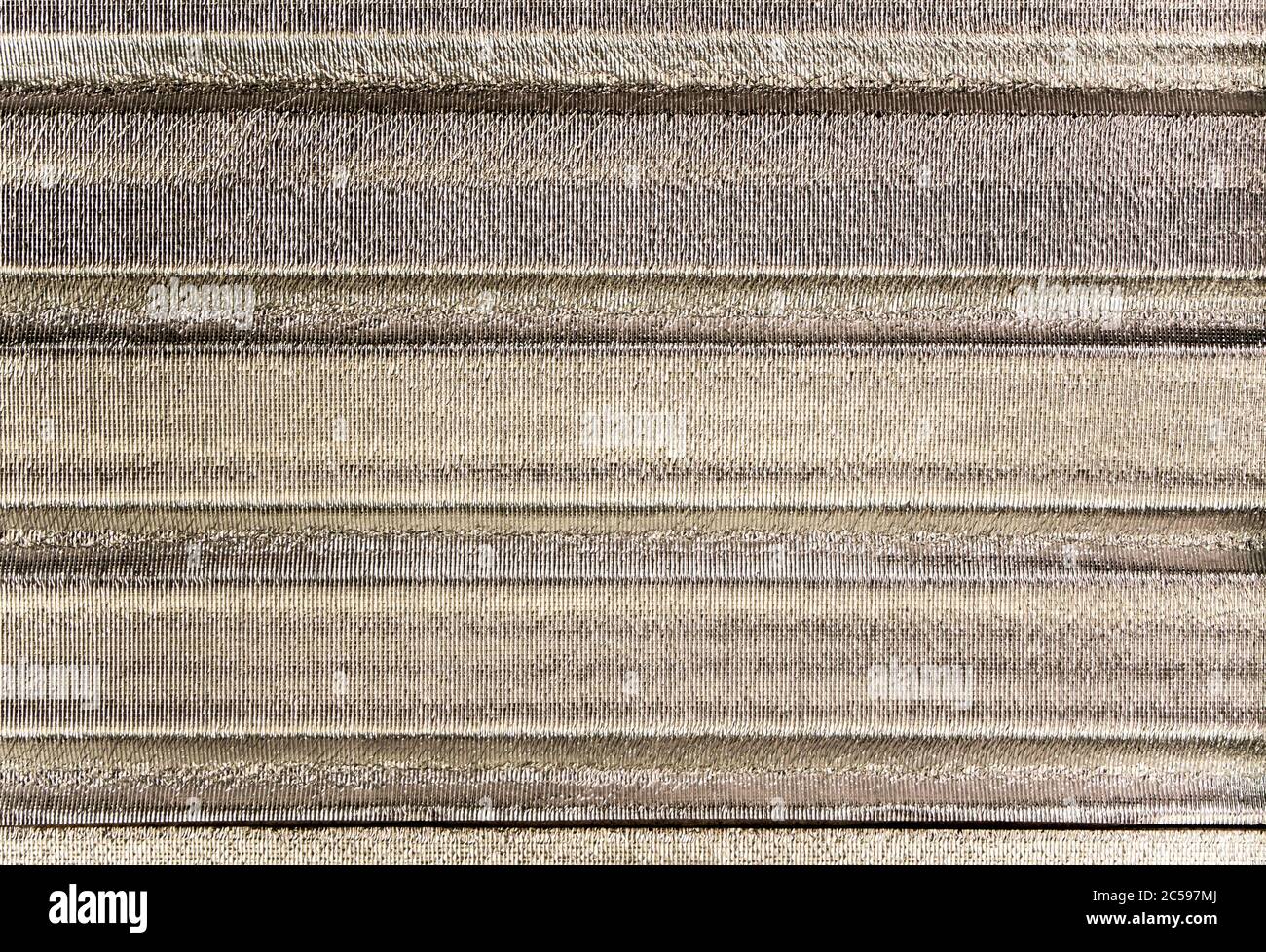 The texture of heat insulation stuck under the metal sheet roof Stock ...